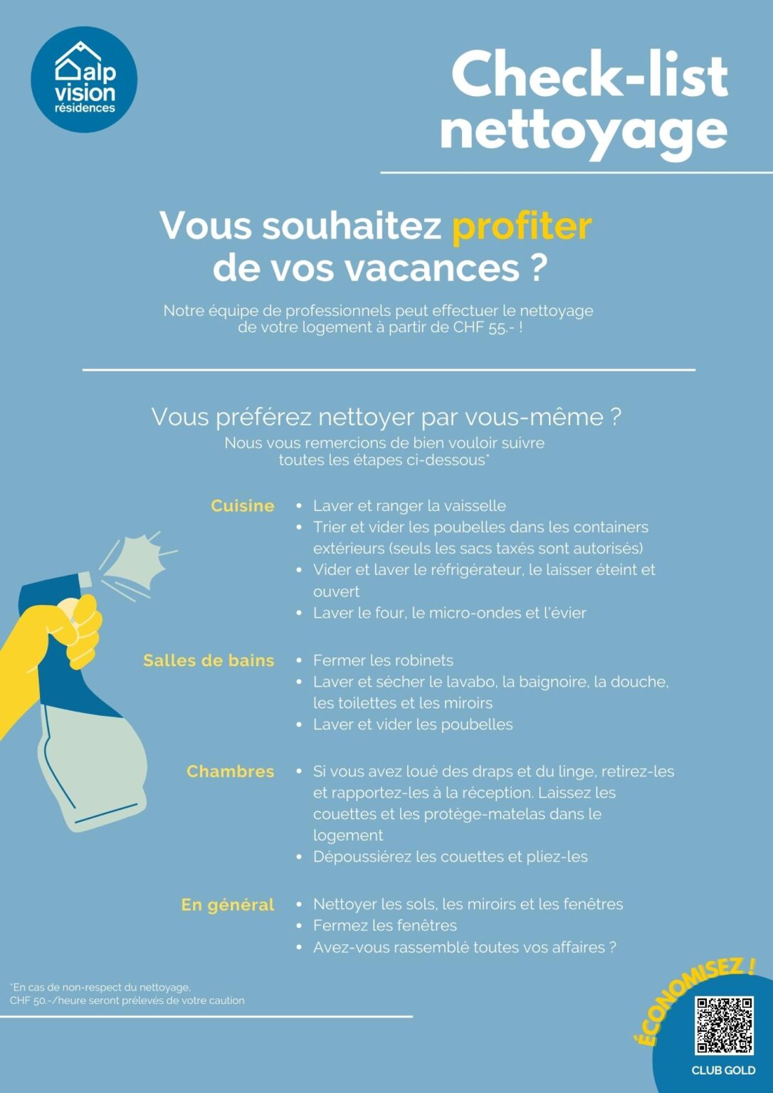 Check-list de nettoyage - Get Inspired